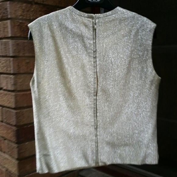 Vintage | Tops | Vintage 6s 960s Silver Lurex Bow Top | Poshmark